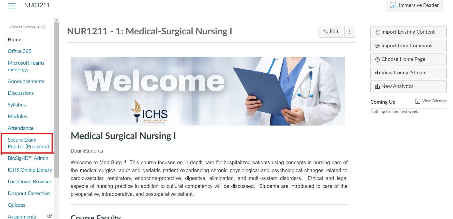 Get Started with Proctorio – International College of Health Sciences